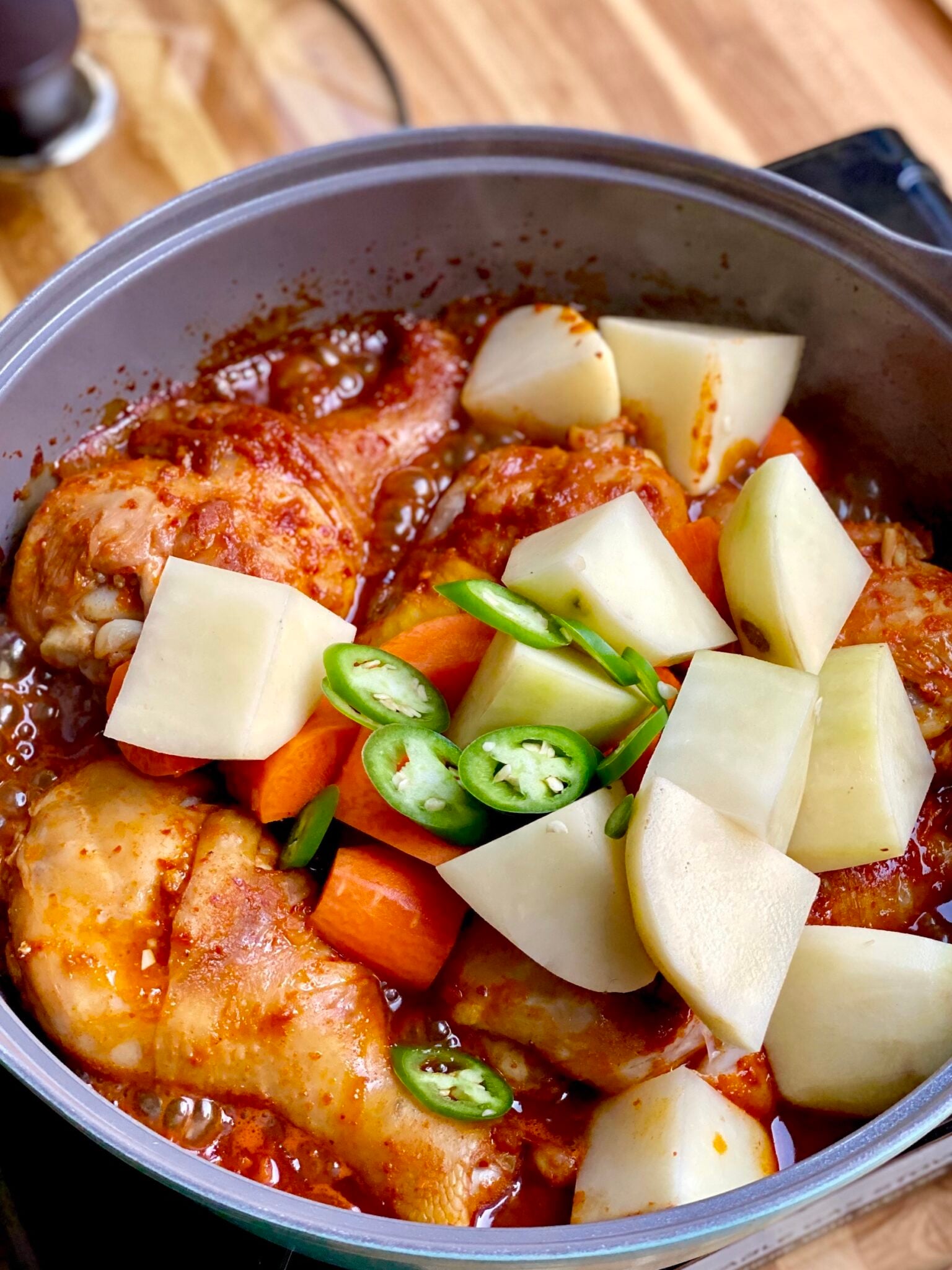 Korean Spicy Chicken Stew (Dakdoritang)