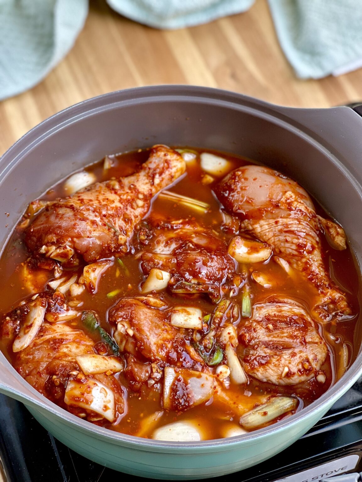 Korean Spicy Chicken Stew (Dakdoritang) - Stellanspice