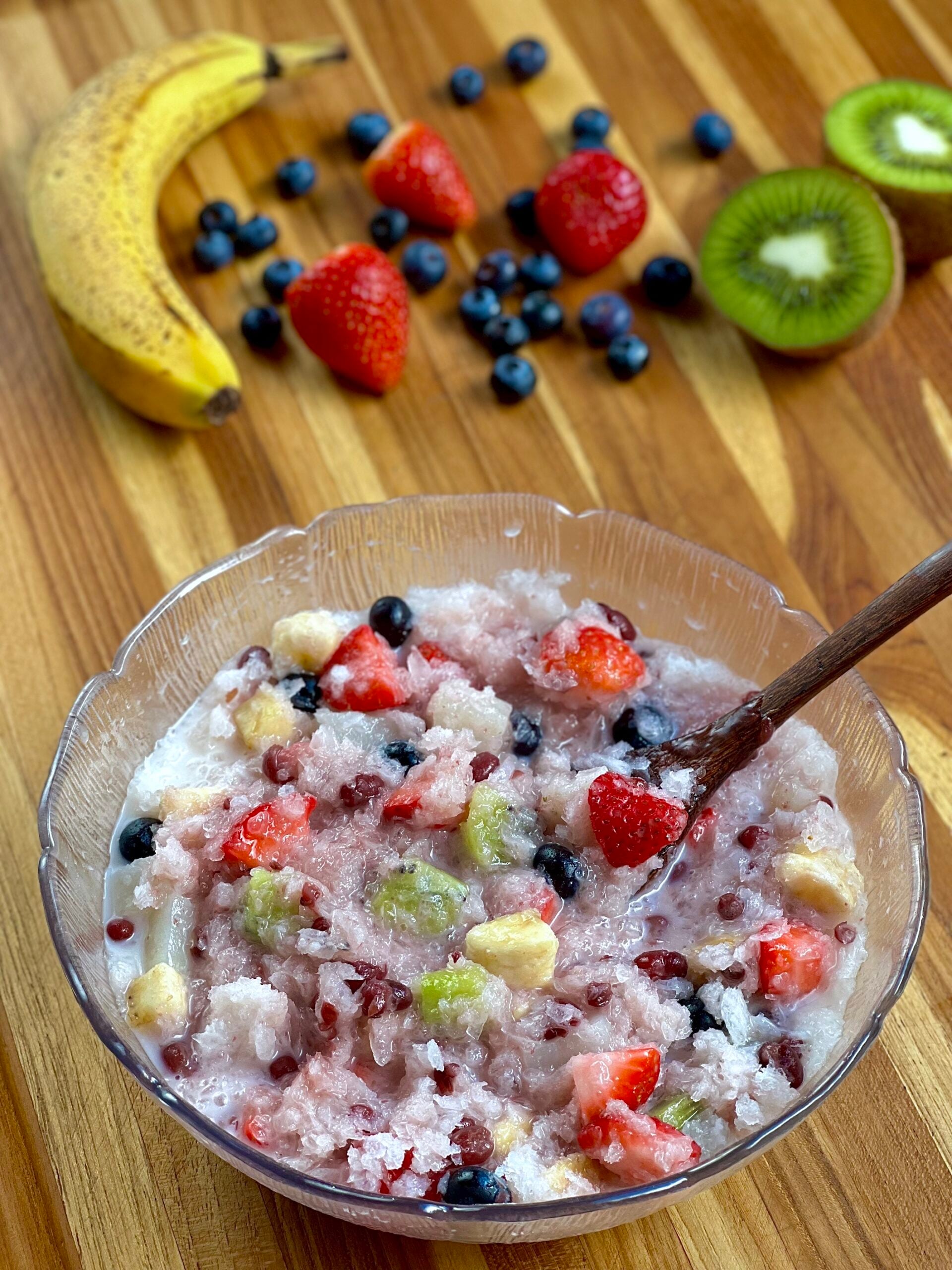 Korean Red Bean Shaved Ice (Patbingsoo)
