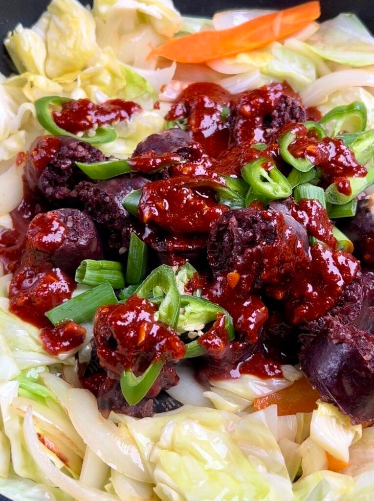 Blood Sausage Stir Fry (Soondae Bokkeum) - Stellanspice